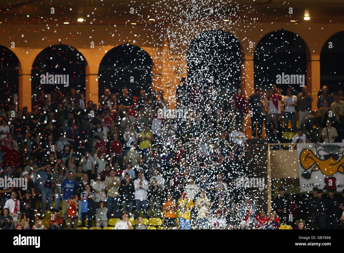 Monaco fans watch action from stands hi-res stock photography and ...