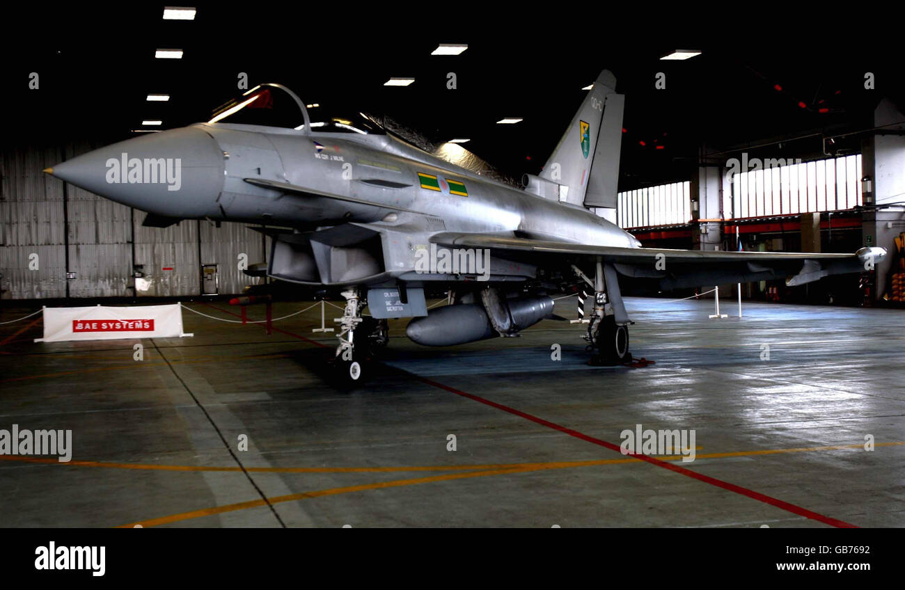 A typhoon tranche 1 aircraft at raf coningsby hi-res stock photography ...