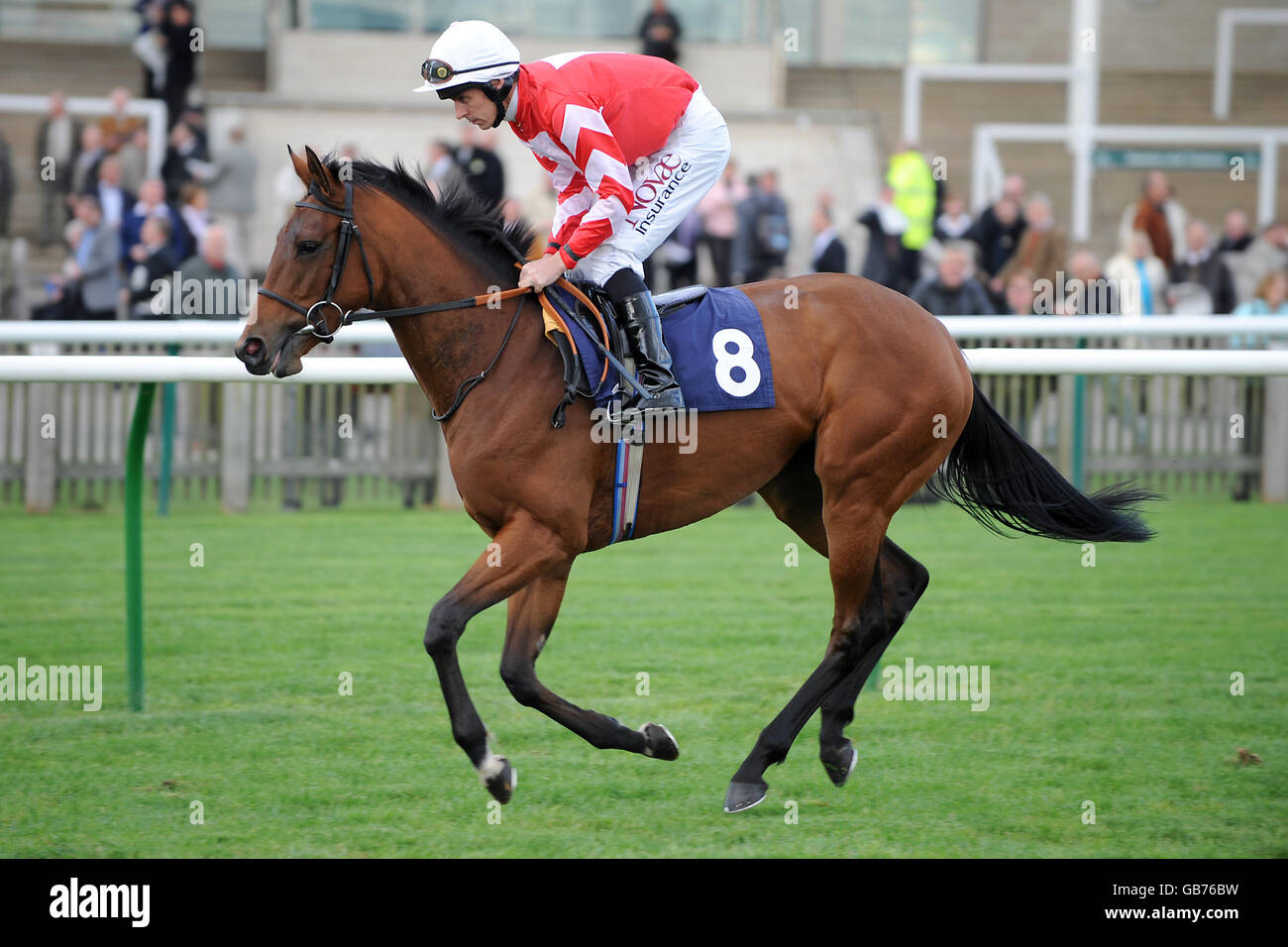 Jockey Ted Durcan rides Raymi Coya during the Lanwades Stud Severals ...