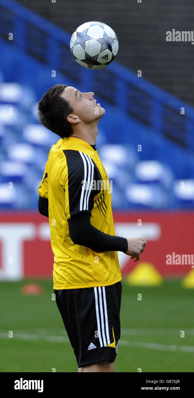 Chelsea captain John Terry during a training session at Stamford Bridge ...