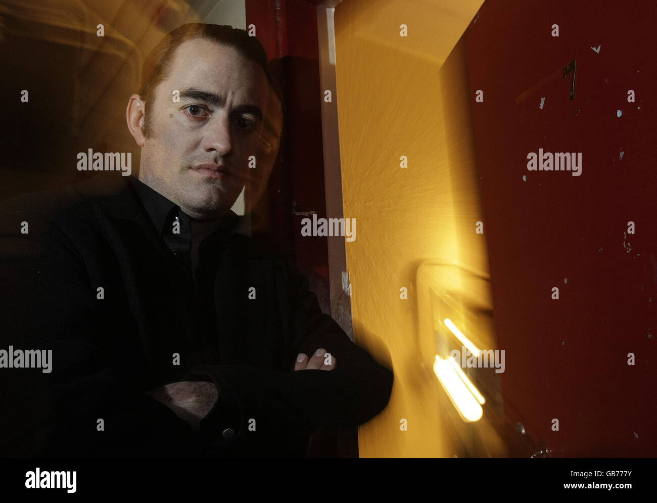 Illusionist Joe Daly outside dressing room number 7 in the Olympia ...