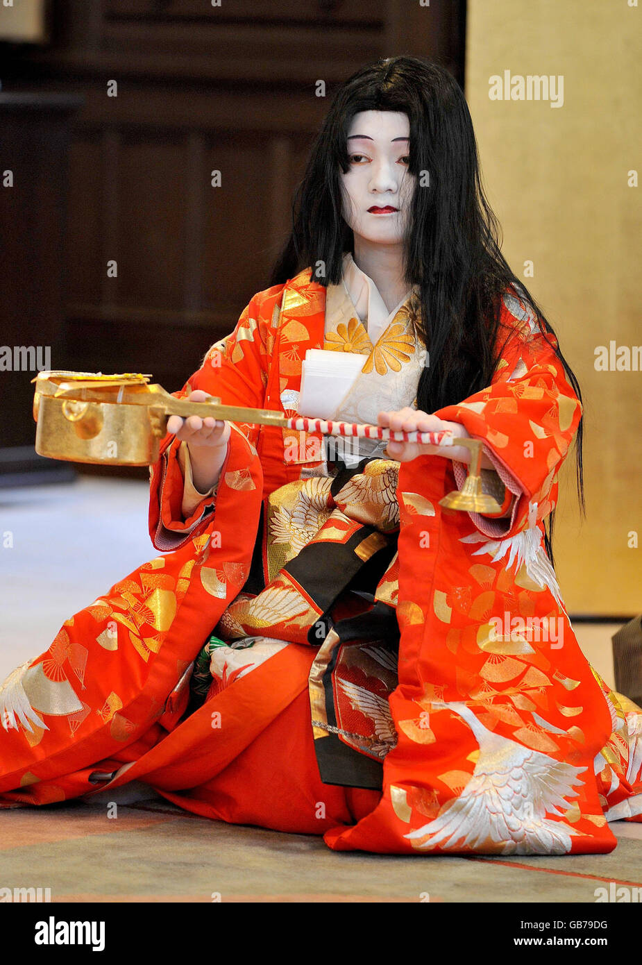 Miki Endo, 20, during her performance of traditional Kubuki Theatre ...
