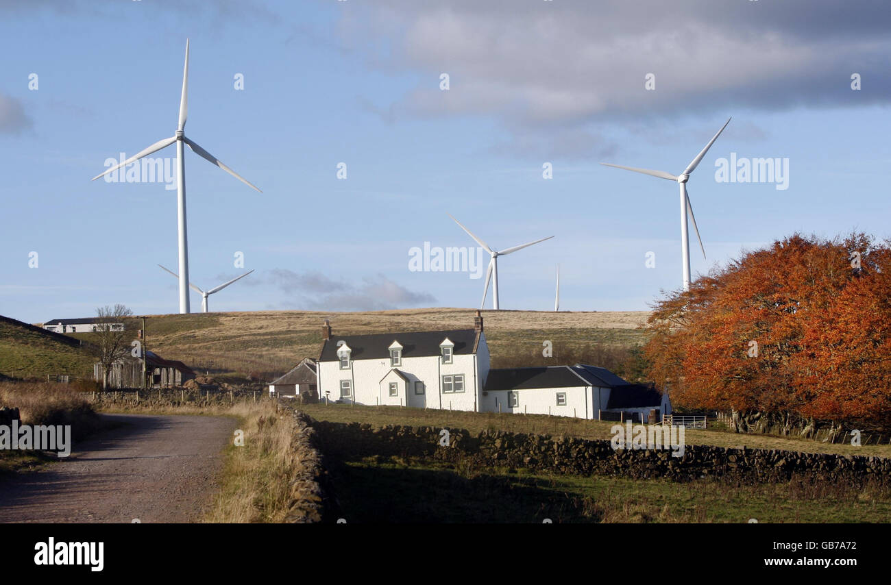 Dalswinton wind farm Stock Photo - Alamy