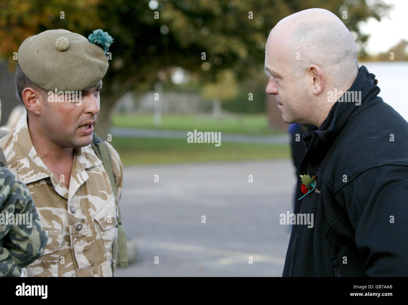 Actor and TV presenter, Ross Kemp talks to Corporal Billy Carnegie, 28 ...