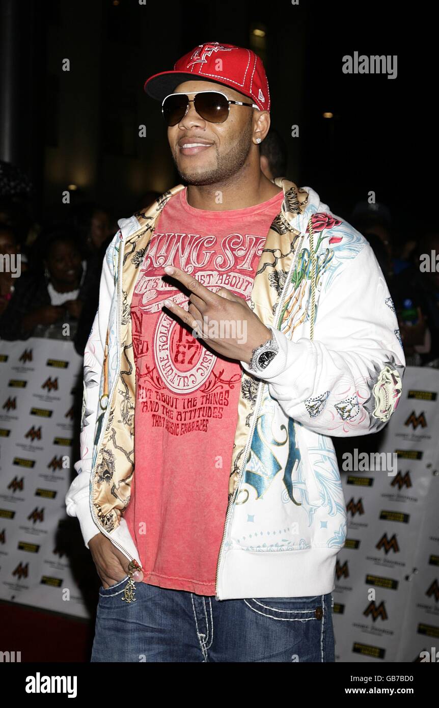 Flo Rida arrives for The MOBO Awards 2008 at Wembley Arena, London, H9 ...