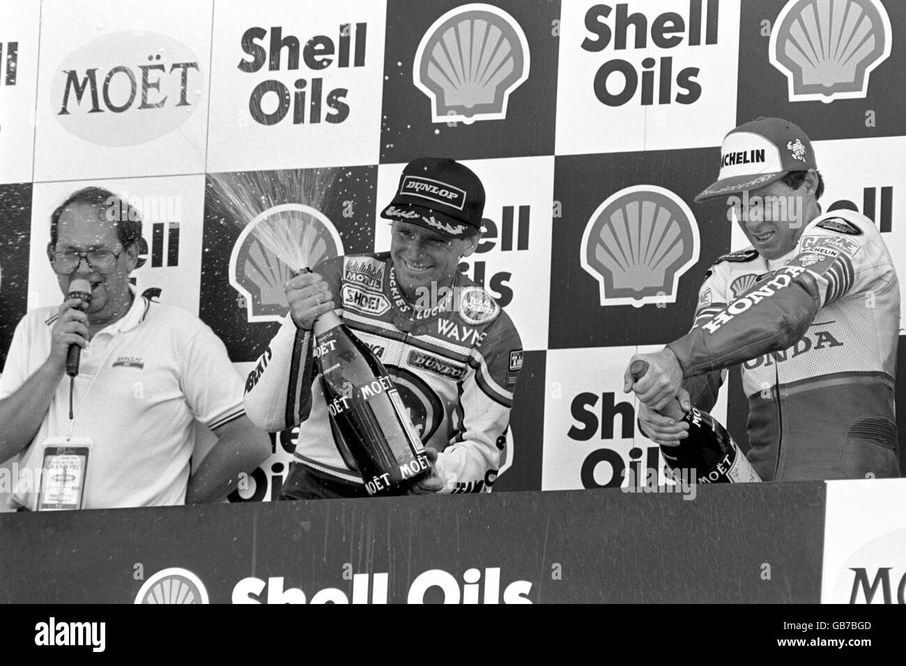 The winner of the 500cc British Motorcycle Grand Prix begins his ...