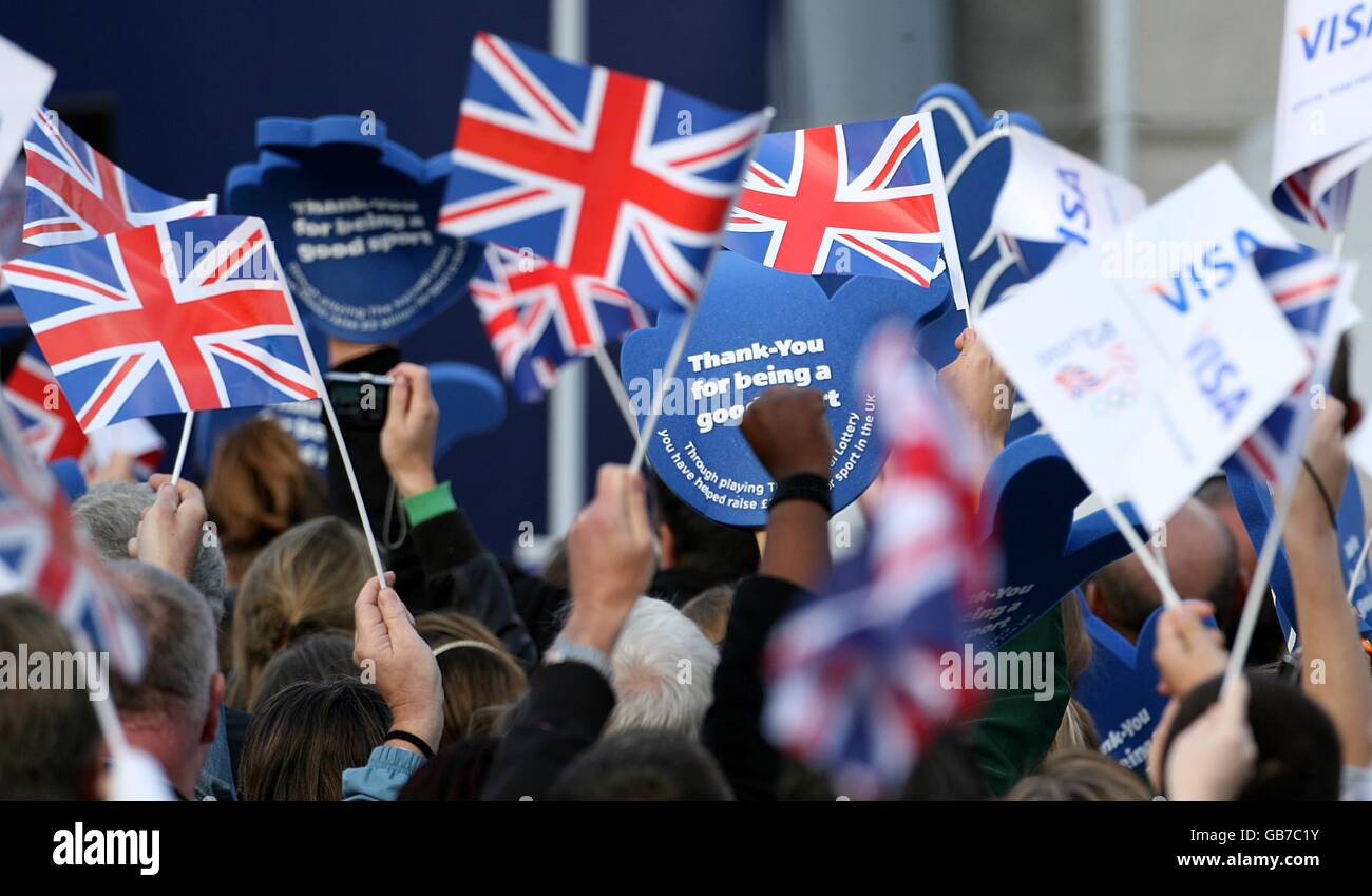 Olympics team gb beijing homecoming parade london hi-res stock ...