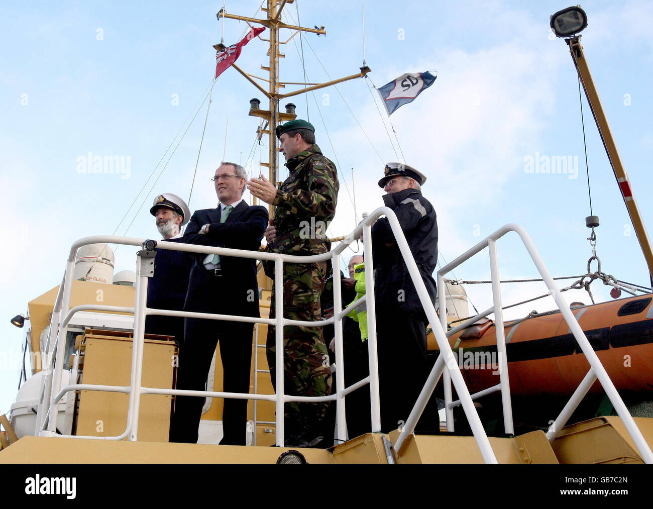 Defence Secretary John Hutton during a visit to HM Faslane Naval Base ...
