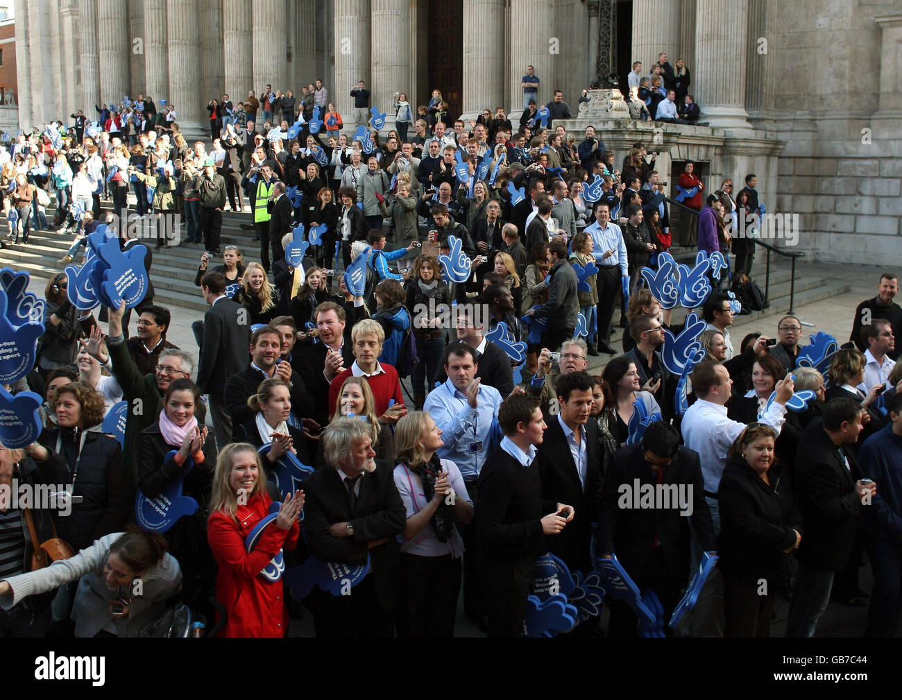 The crowd watches the parade from near St. Pauls Cathedral during The ...