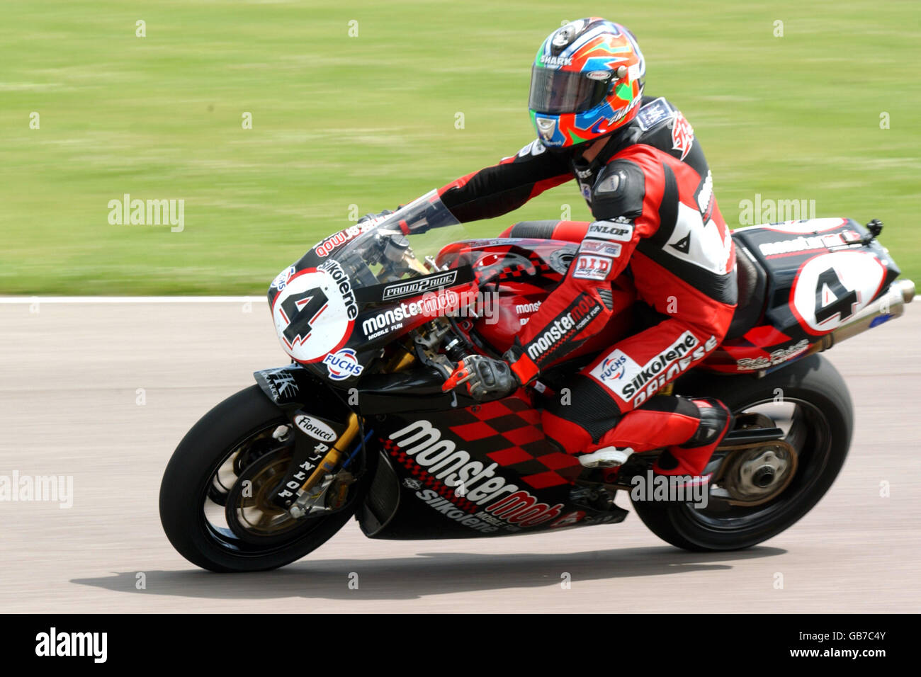 Motorcycling - British Superbike Championship - Rockingham. Shane Byrne, Monstermob Ducati Stock ...