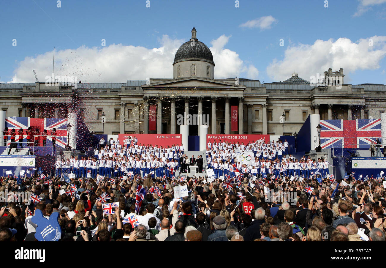 Olympics - Team GB Beijing Homecoming Parade - London Stock Photo - Alamy