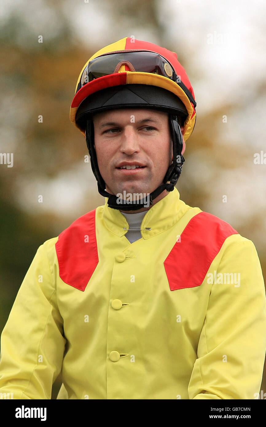 Horse Racing - Lingfield Park. Jockey Pat Dobbs Stock Photo - Alamy