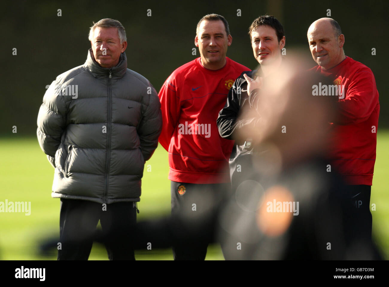 Manchester uniteds players in training hi-res stock photography and ...