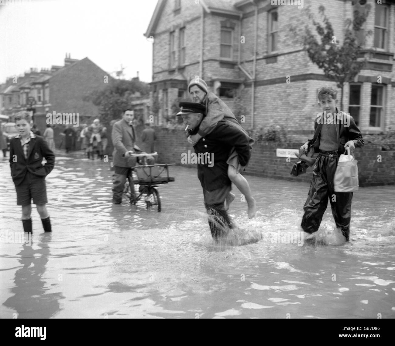 Weather - Exmouth Flooding - Devon - 1960 Stock Photo - Alamy