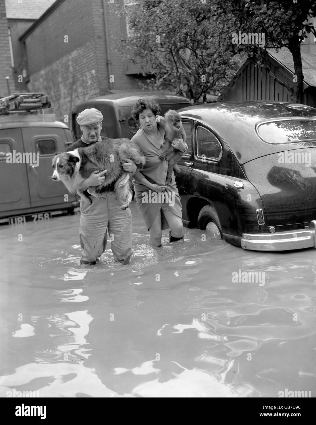 Weather - Exmouth Flooding - Devon - 1960 Stock Photo - Alamy