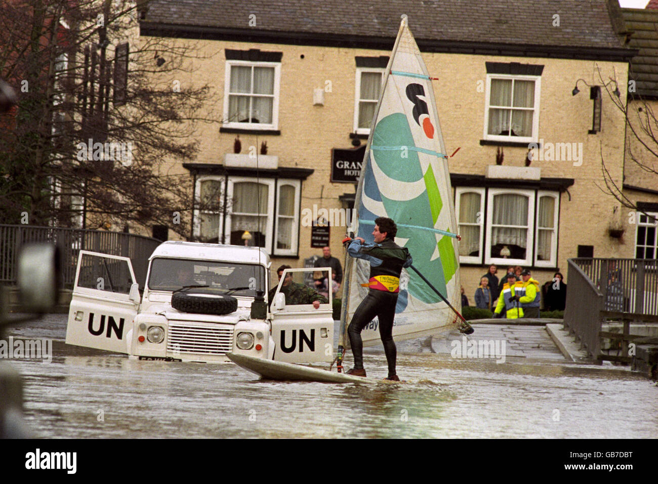 Weather - Boroughbridge Flooding - North Yorkshire - 1995 Stock Photo ...
