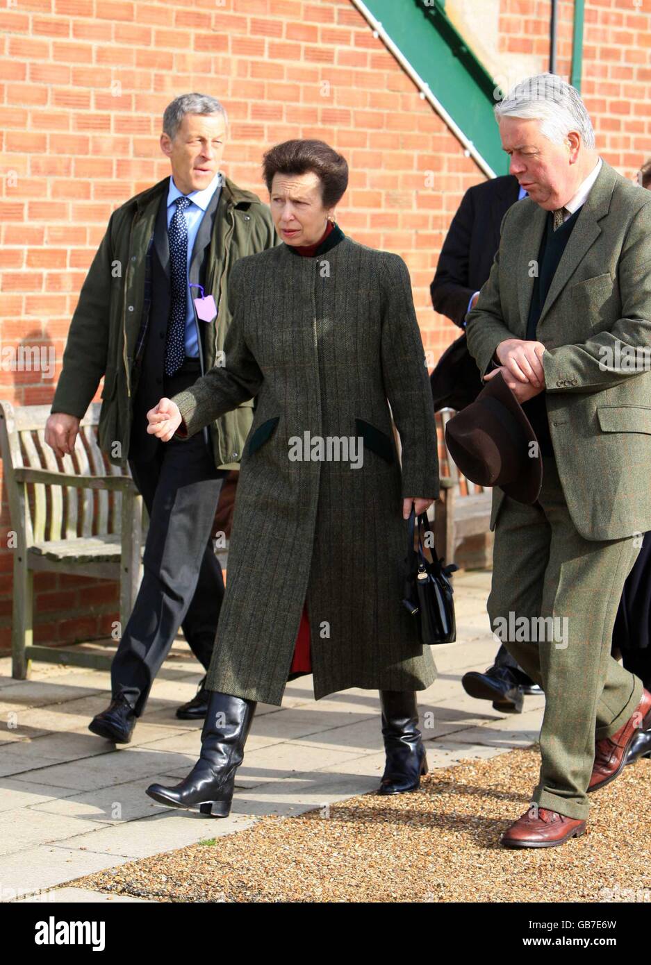 Hrh princess anne arrives at fakenham racecourse hi-res stock photography and images - Alamy