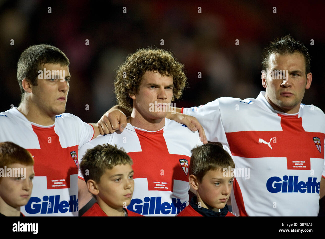 (left to right) England's Tony Clubb, Jamie Langley and Darrell Griffin ...
