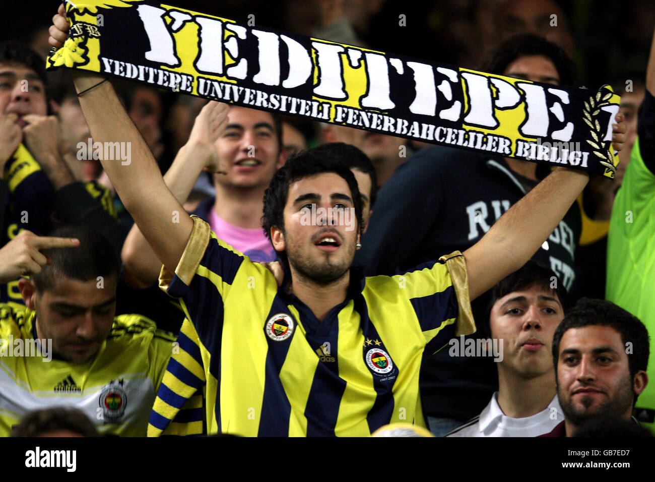Sukru saracoglu fenerbahce fans in the stands hi-res stock photography ...