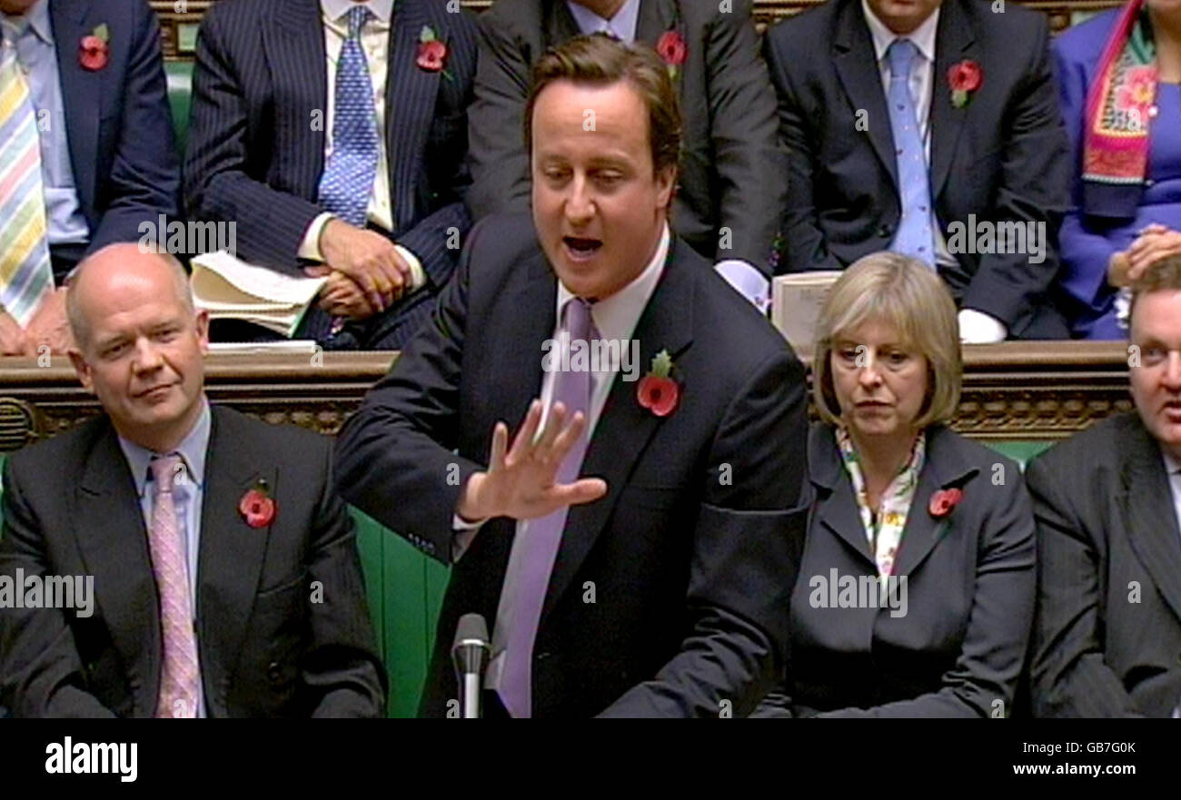 Conservative Party leader David Cameron speaks during Prime Minister's ...