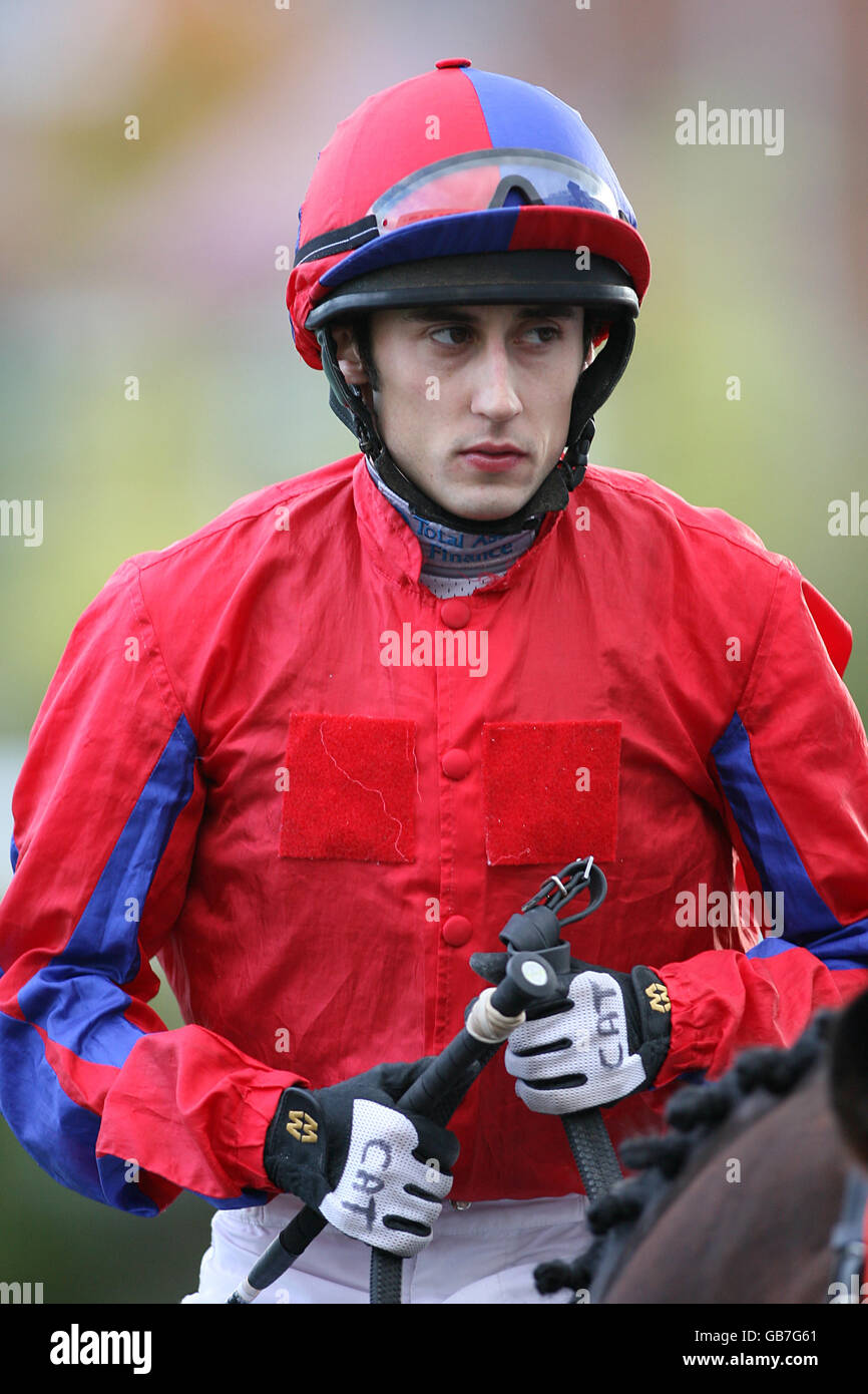 Horse Racing - Wolverhampton Racecourse. Jockey Chris Catlin Stock ...