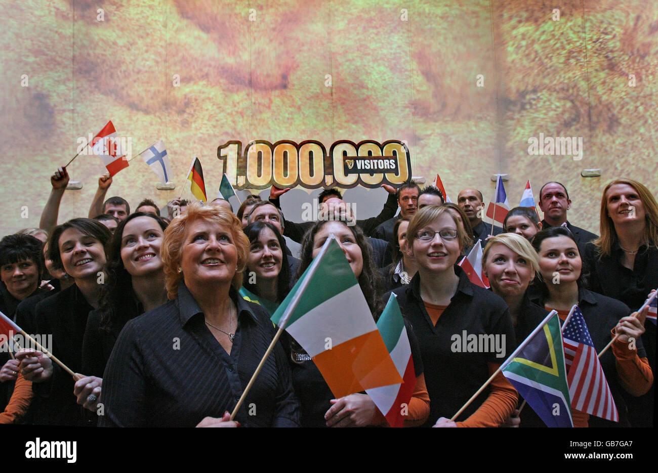 Staff from the Guinness Storehouse, Dublin, celebrate a record one ...