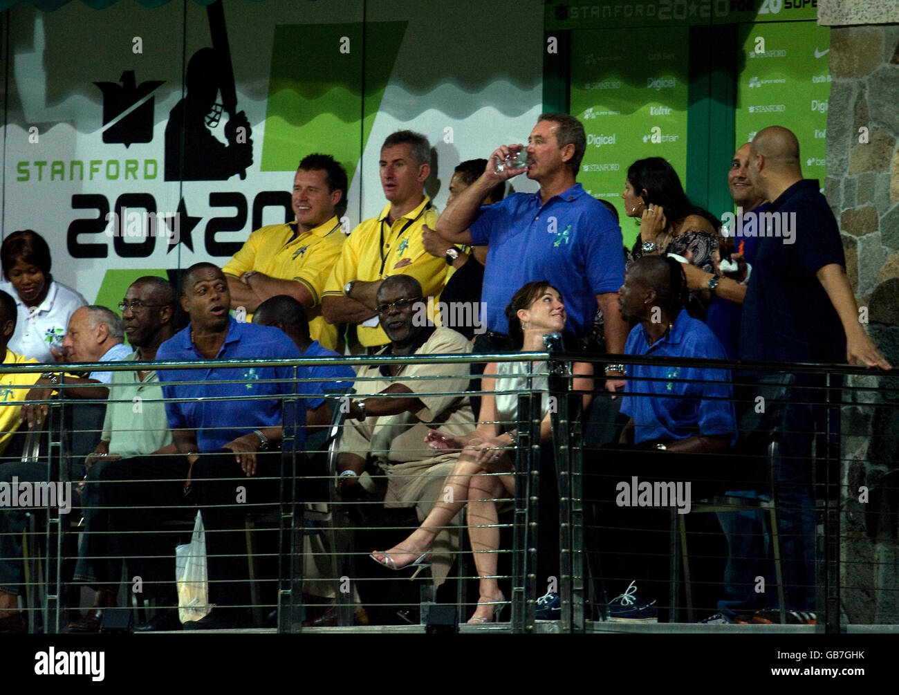 Sir Allen Stanford watches from the stands during the Stanford Super ...