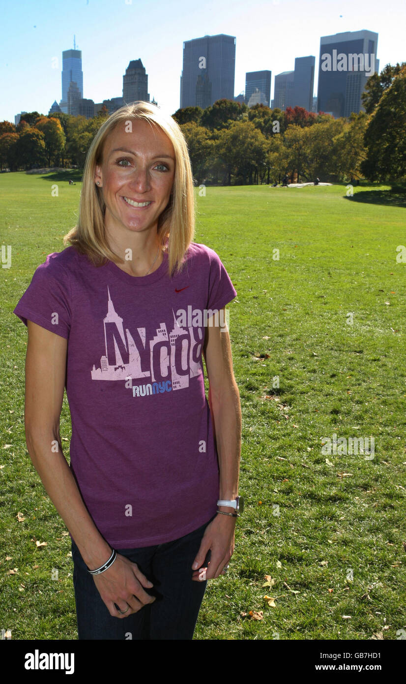 Great Britain's Paula Radcliffe in Central Park overlooking the New ...