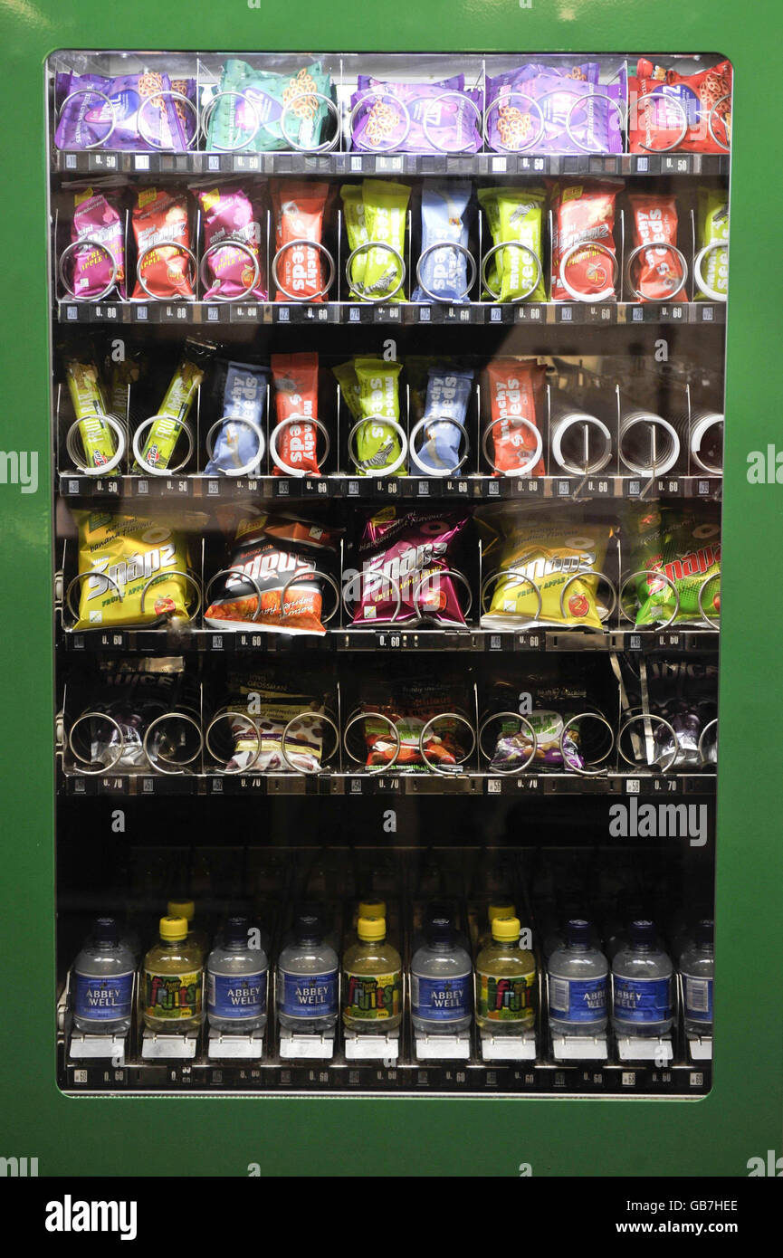 Junk food ban on hospital vending machines Stock Photo - Alamy