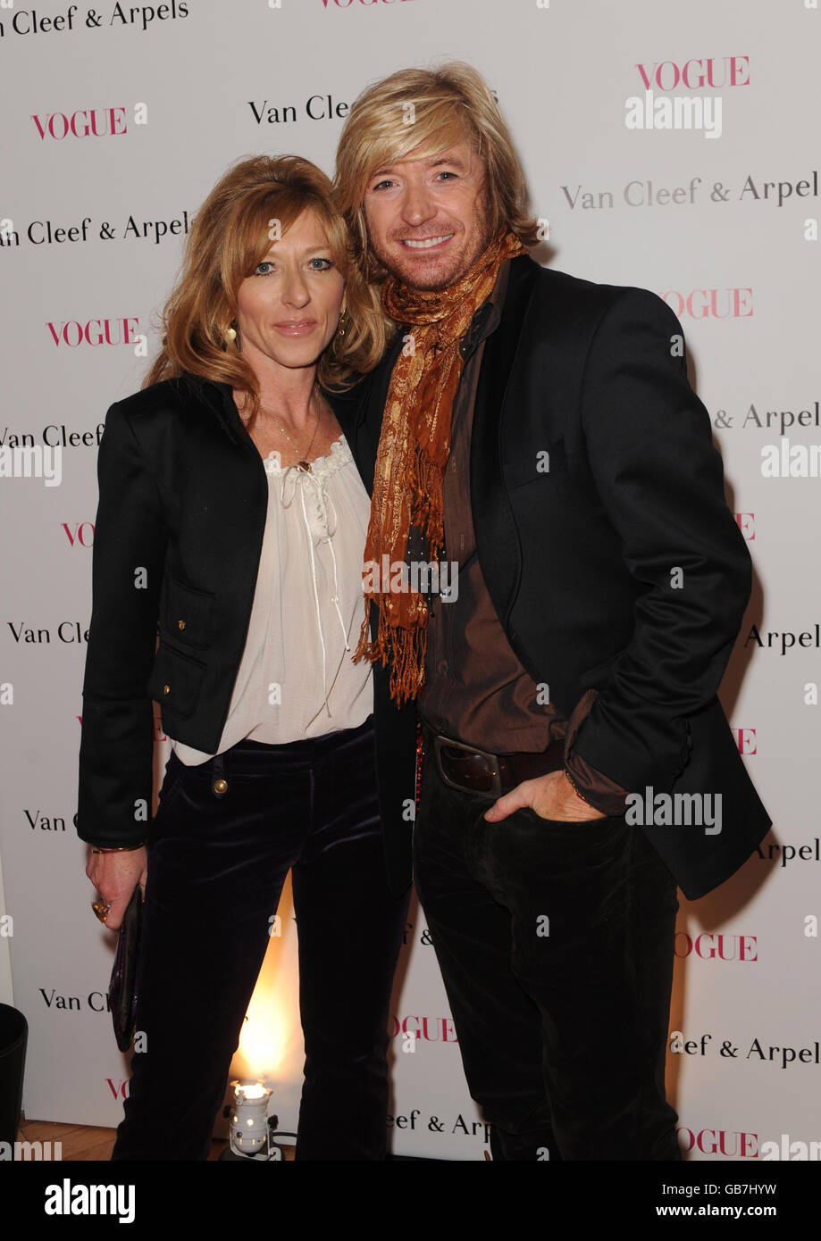 Nicky Clarke and wife Kelly Hoppen arrive for the Vogue Fantastic ...