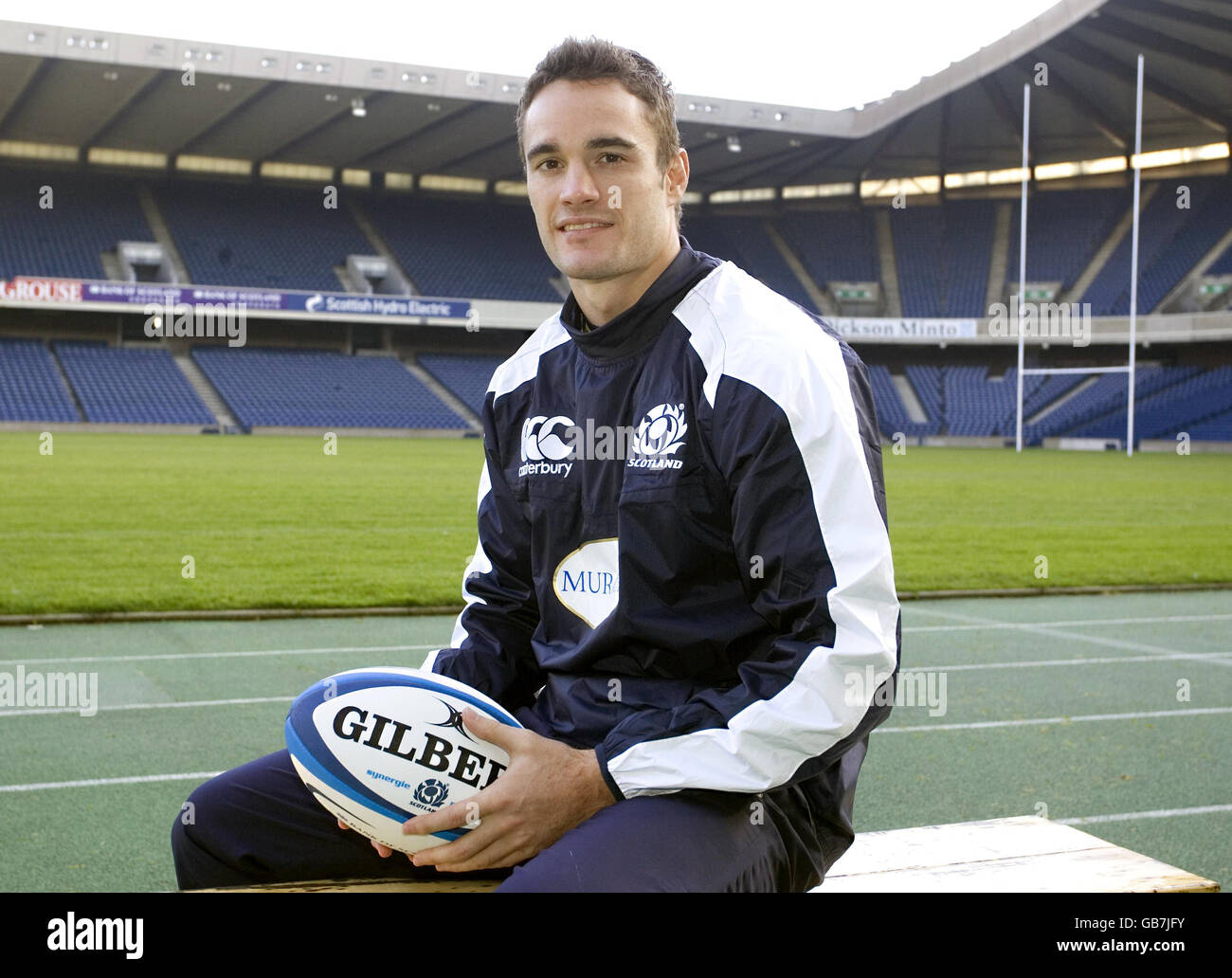 Winger Thom Evans during the Scottish International Rugby team ...