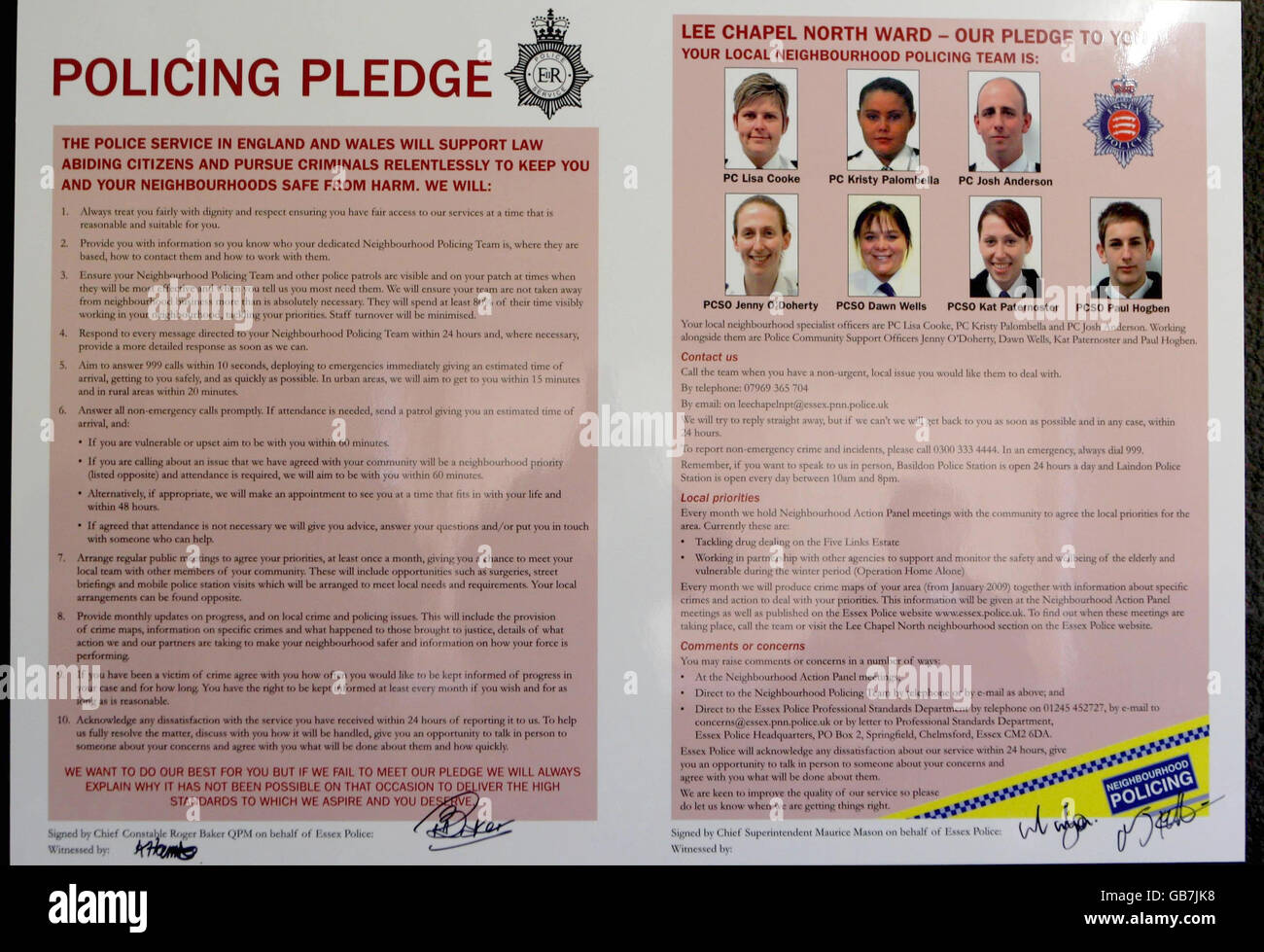The policing pledge hi-res stock photography and images - Alamy