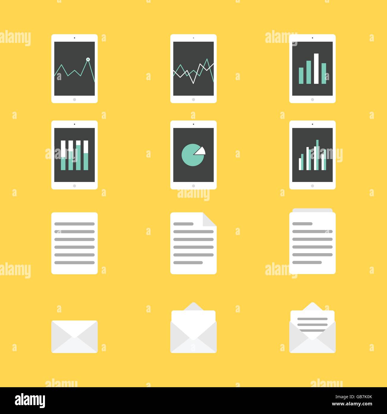 Set of productivity icons vector illustration Stock Vector Image & Art ...