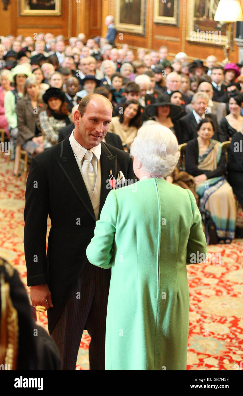 Investitures at Windsor Castle. Former England Rugby Union captain ...