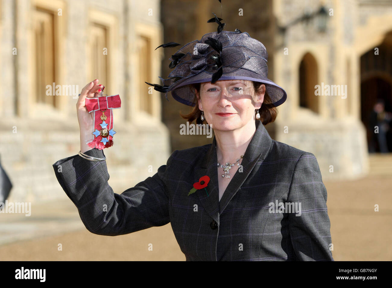 Helen ghosh being made dame queen investiture windsor castle hi-res ...