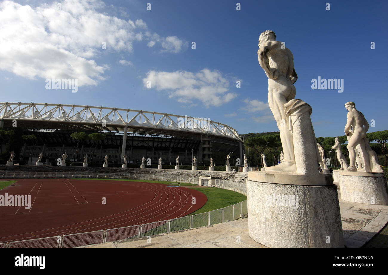 Soccer - Olympic Stadium - Rome Stock Photo - Alamy