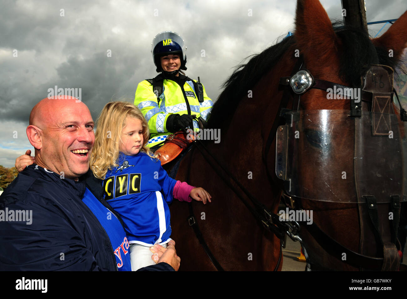 Fan english police helmet hi-res stock photography and images - Alamy