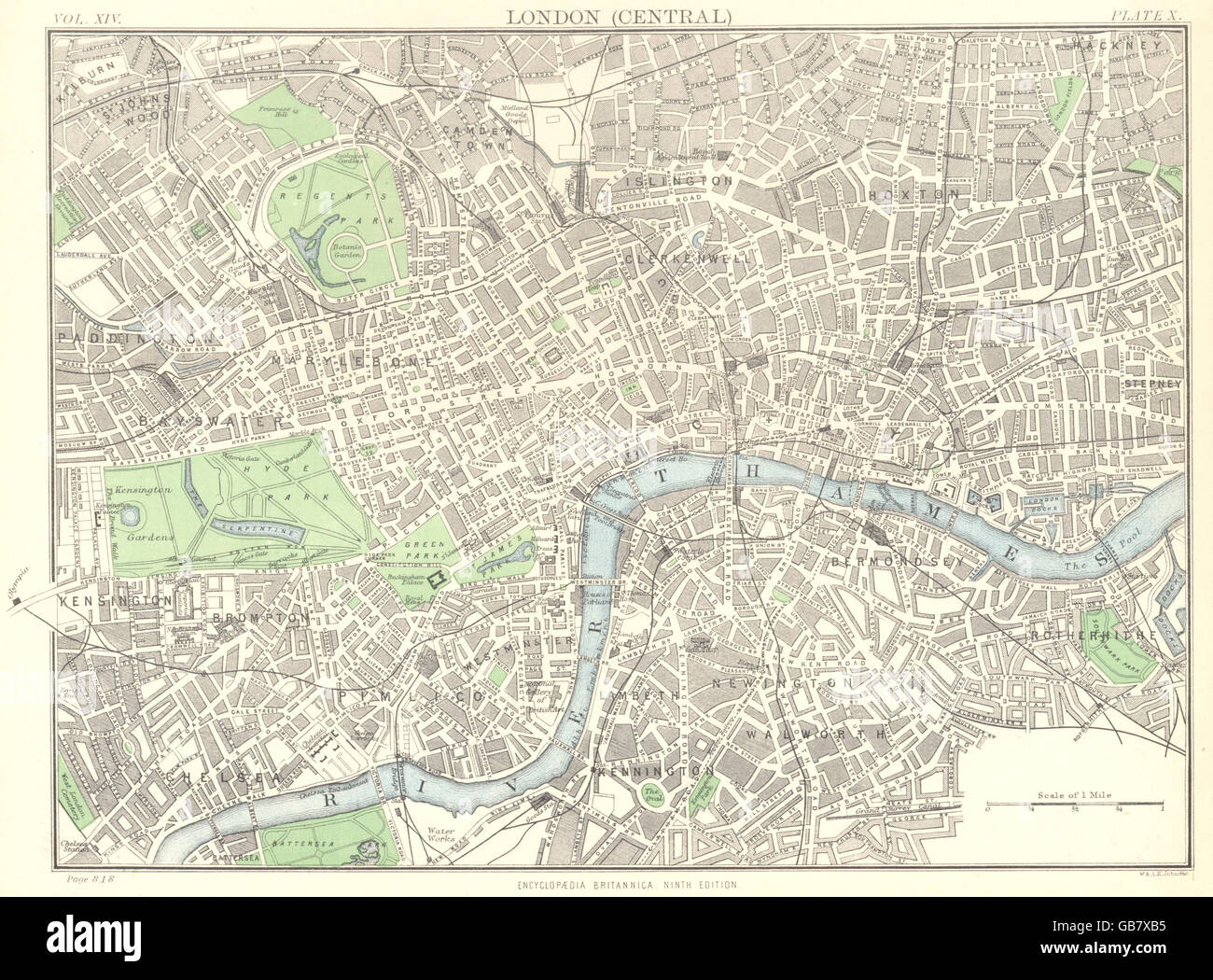 London 1898 map hi-res stock photography and images - Alamy
