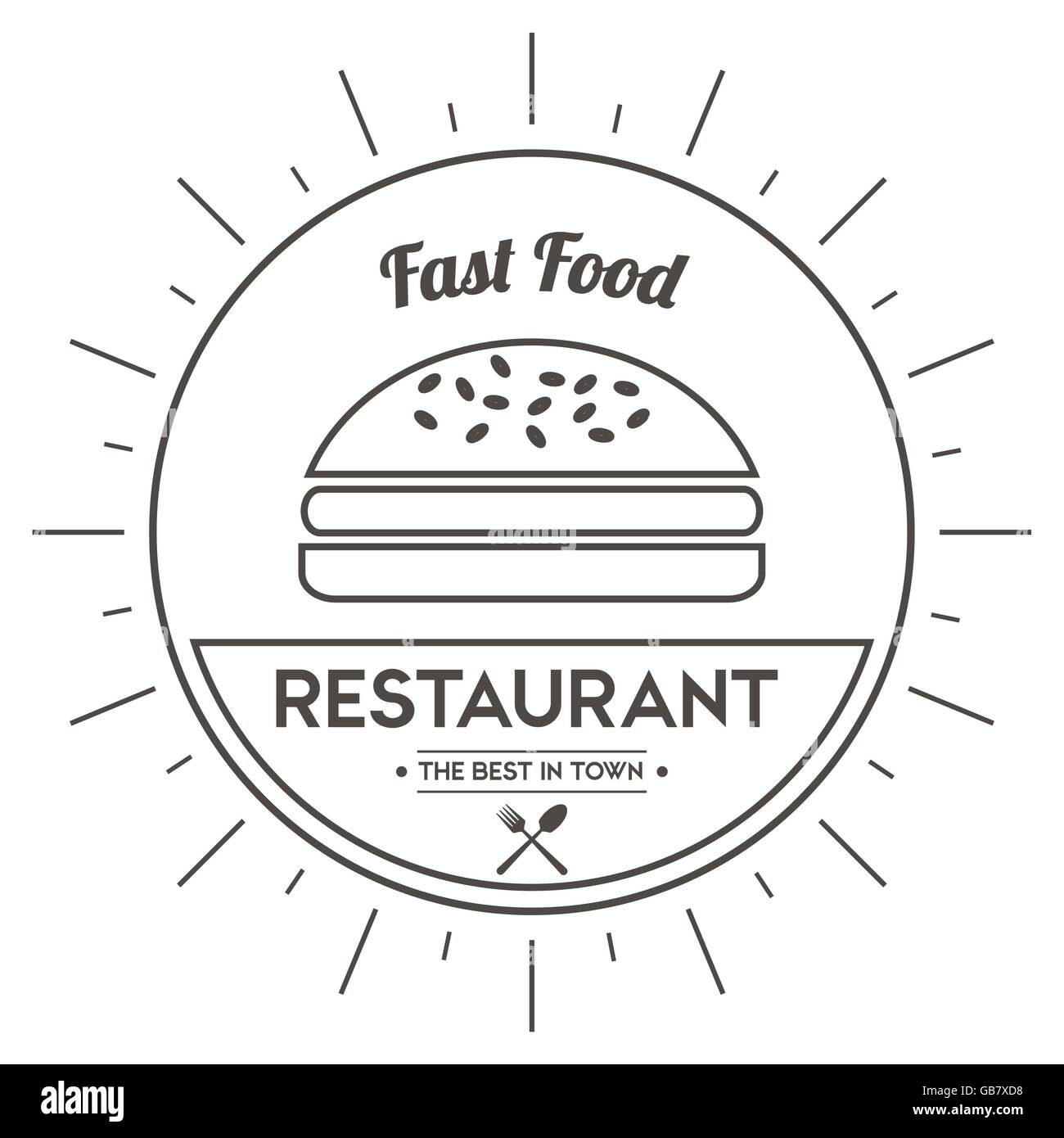 Hamburger icon. Menu and food design. Vector graphic Stock Vector Image ...