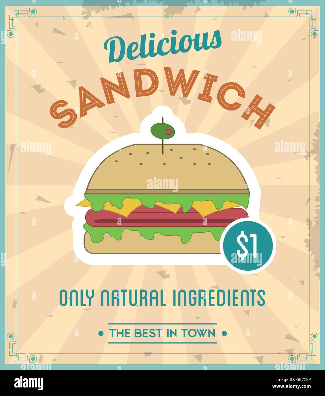 Sandwich icon. Menu and food design. Vector graphic Stock Vector Image ...