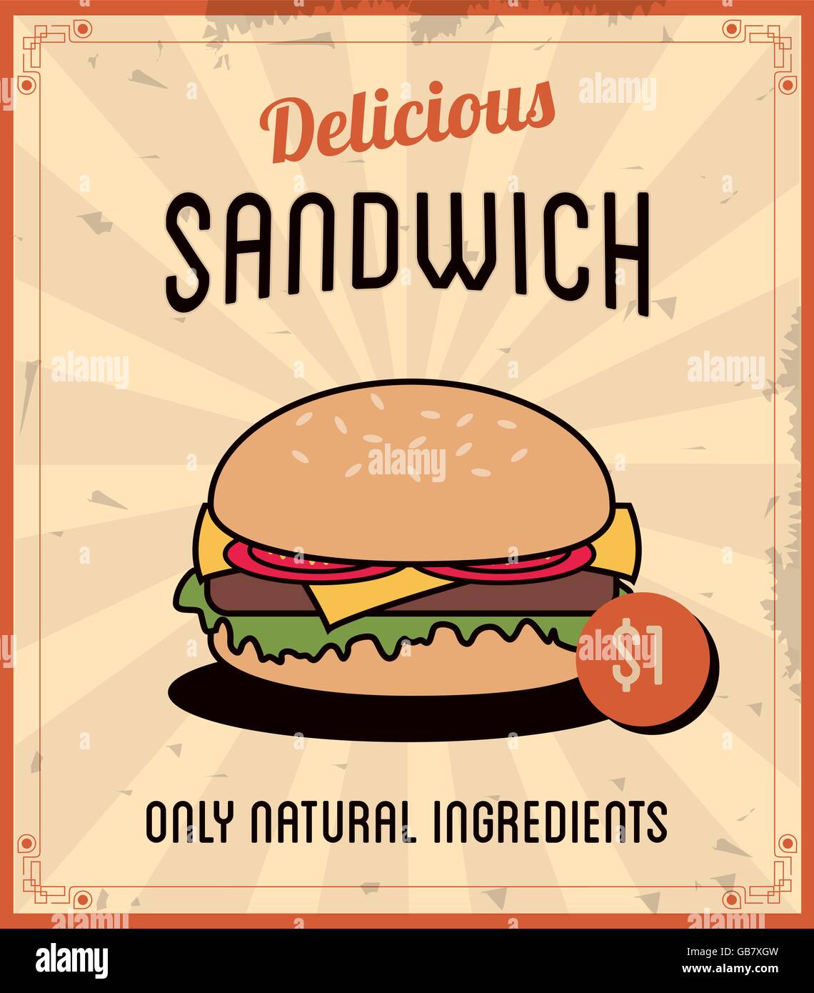 Sandwich icon. Menu and food design. Vector graphic Stock Vector Image ...