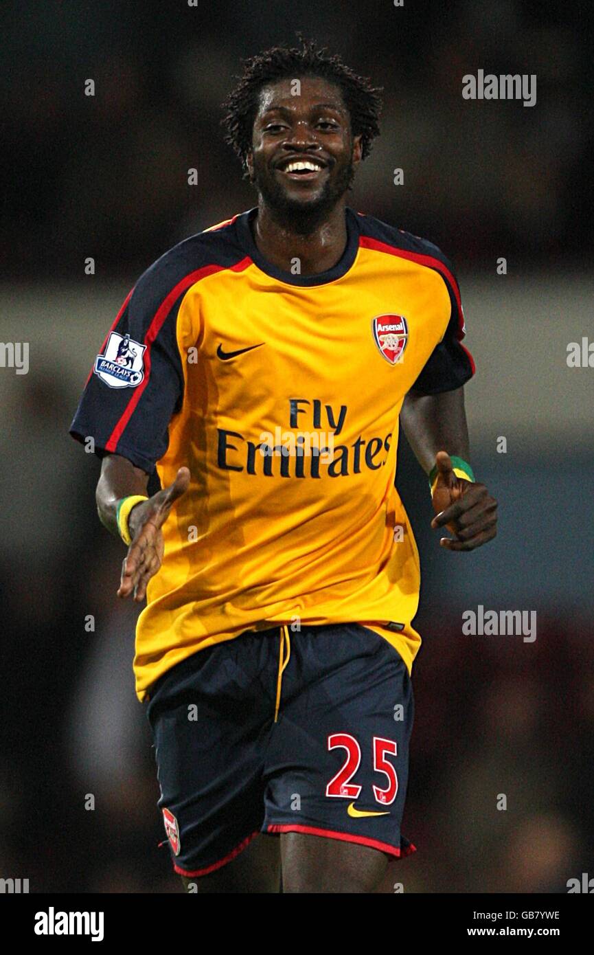 Arsenals emmanuel adebayor celebrates after scoring his sides second ...