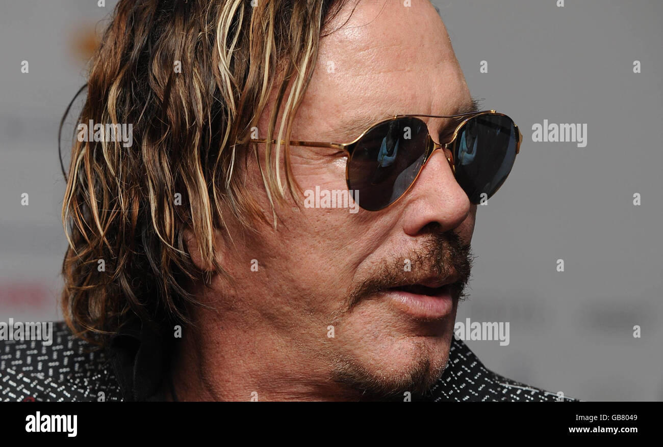 Mickey Rourke arrives at the UK Premiere of The Wrestler, shown as part ...