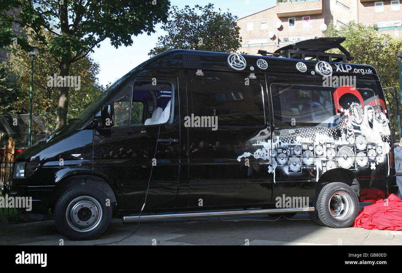 A former Metropolitan Police riot van which has been revamped for ...