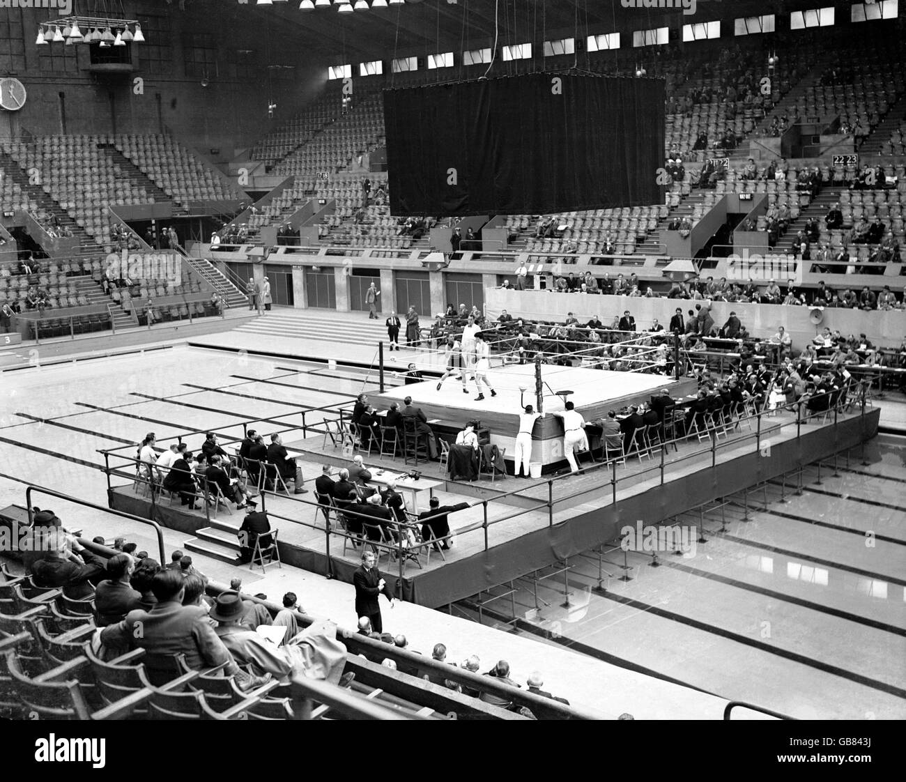General view of a bout in progress between Great Britain's Henry ...