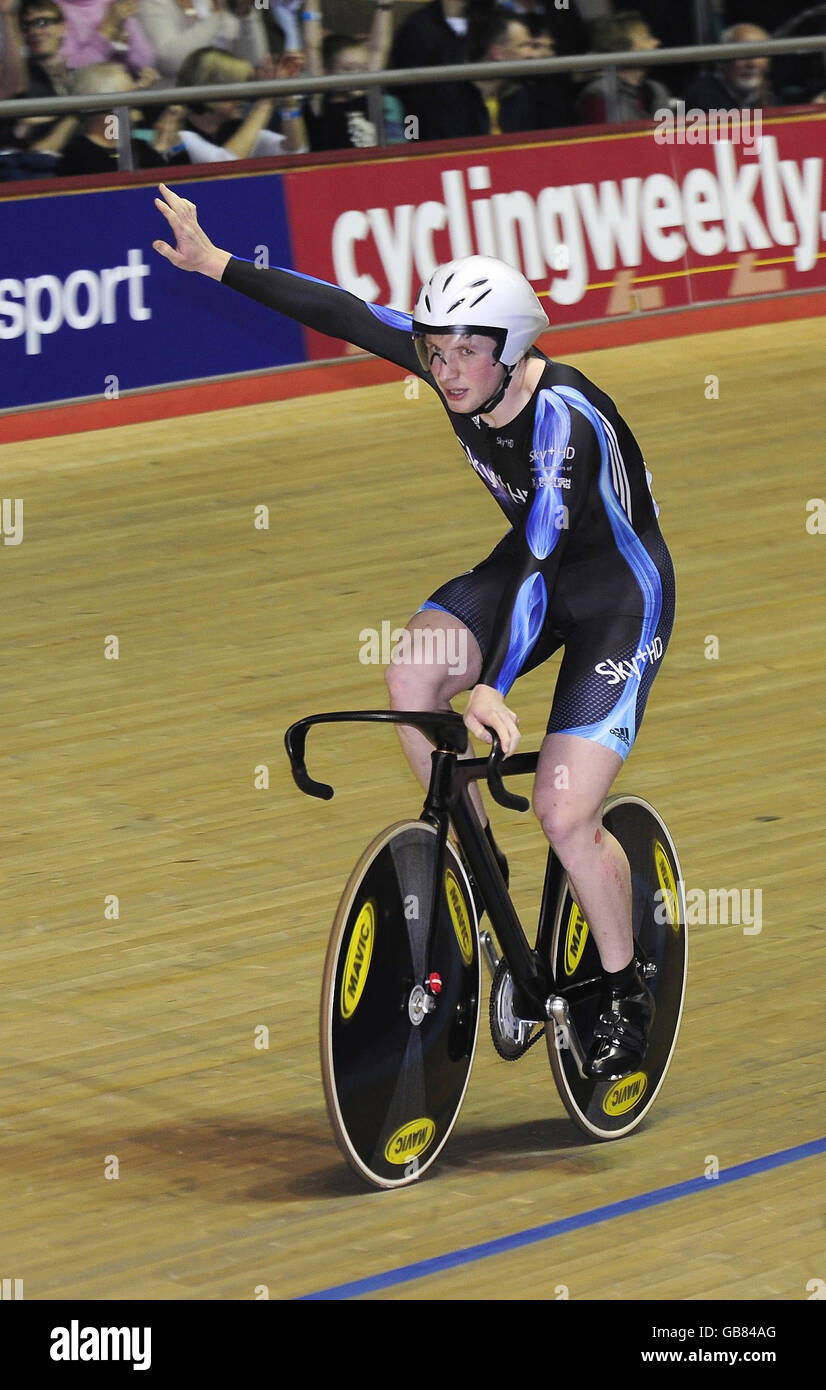 Jason Kenny celebrates after GB won the Team Sprint Gold Medal during ...