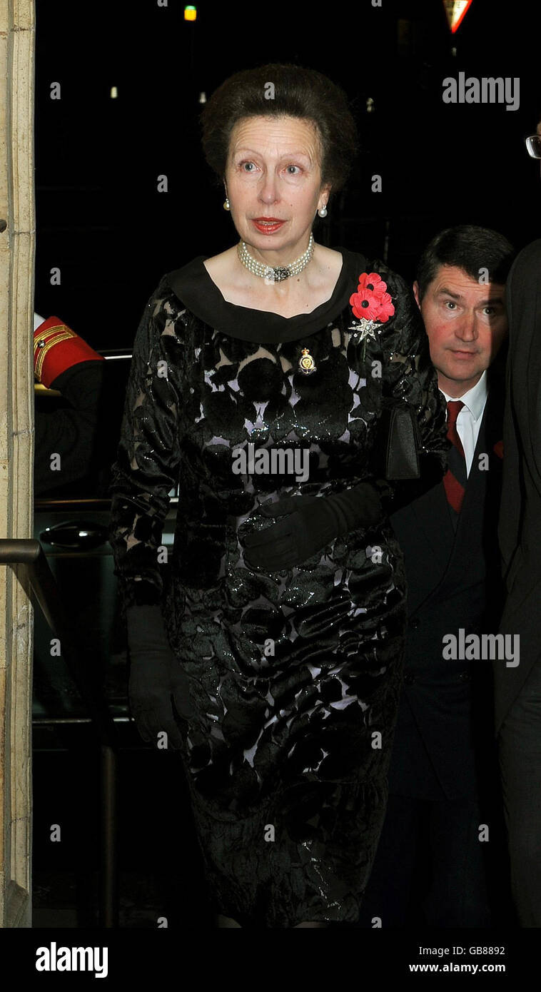 The Princess Royal arrives at the Royal Albert Hall, London, for the ...