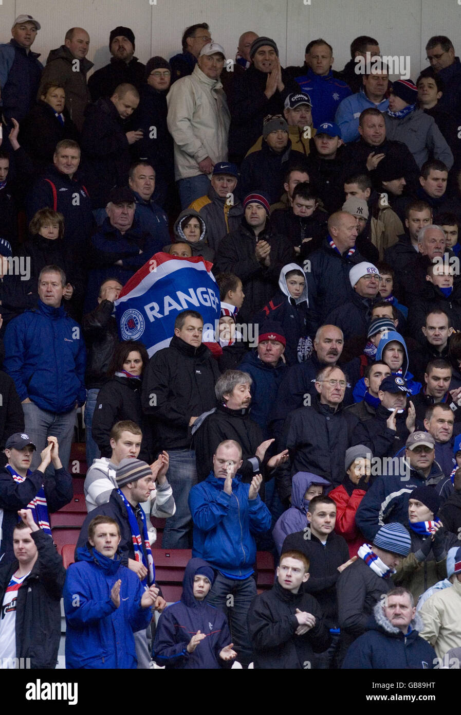 Rangers fans during the Clydesdale Bank Premier League match at New ...