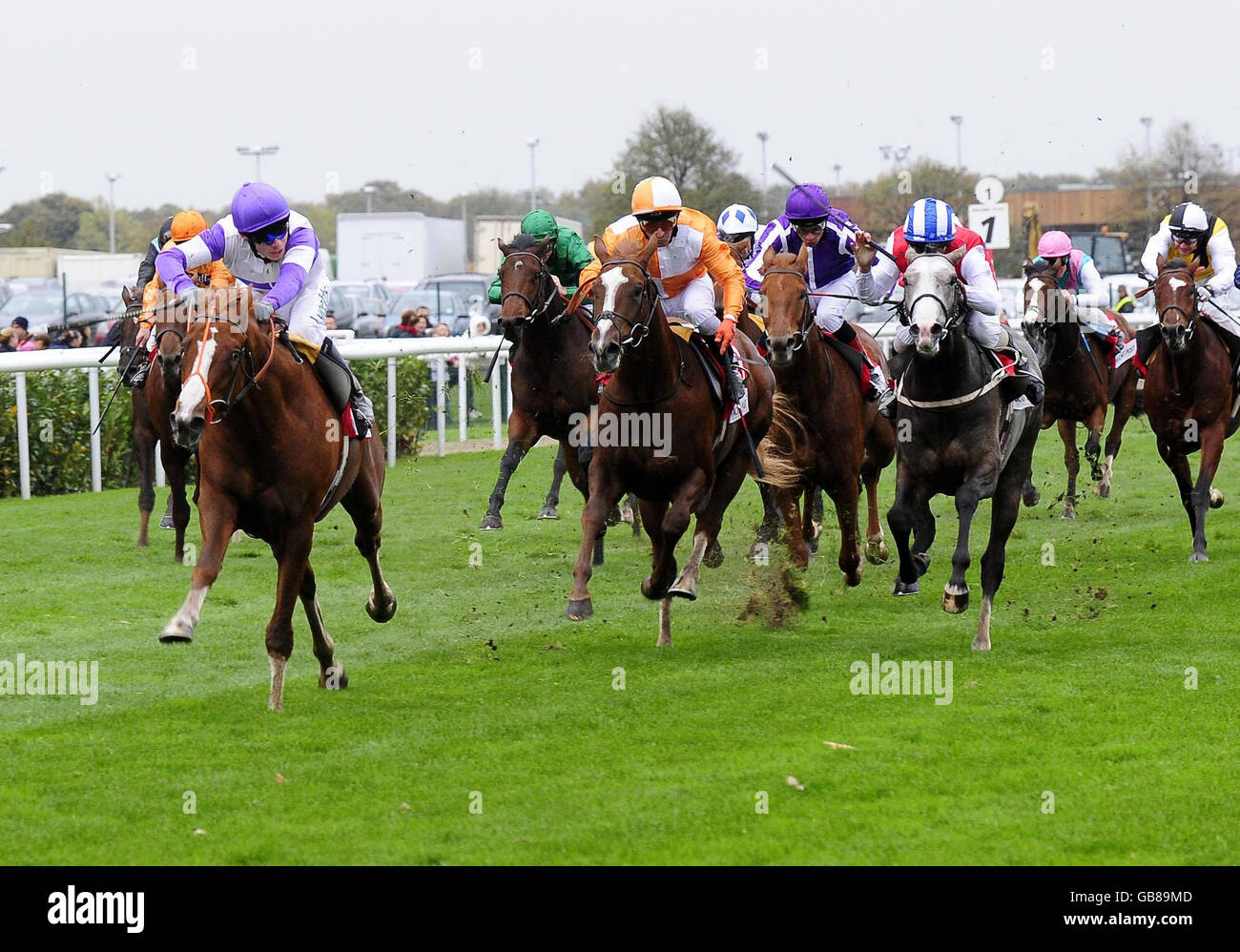 Horse racing racing post trophy doncaster racecourse hi-res stock ...