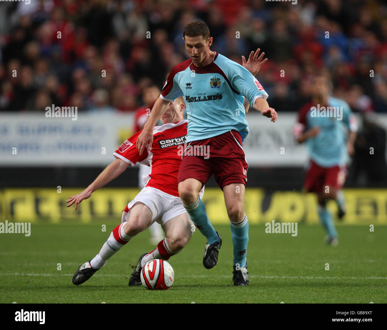 Charlton Athletic's Nicky Bailey (left) and Burnley's Chris McCann ...